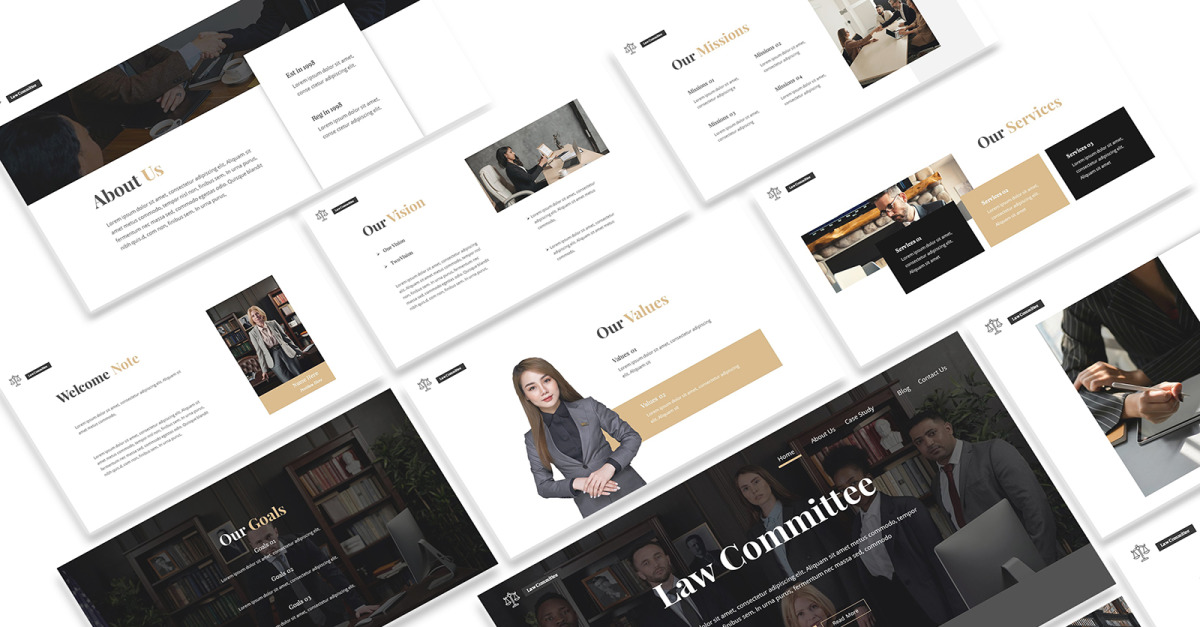 Law Committee Powerpoint Template #220376 - TemplateMonster