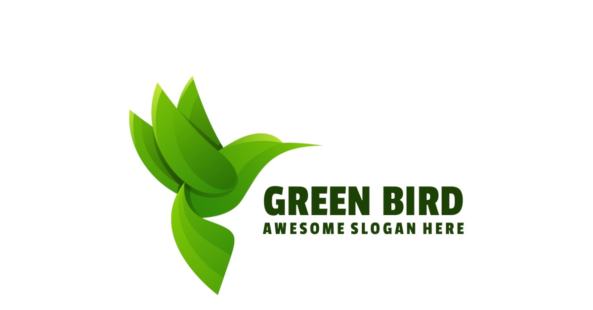 Green Bird Gradient Logo Style #220408 - TemplateMonster