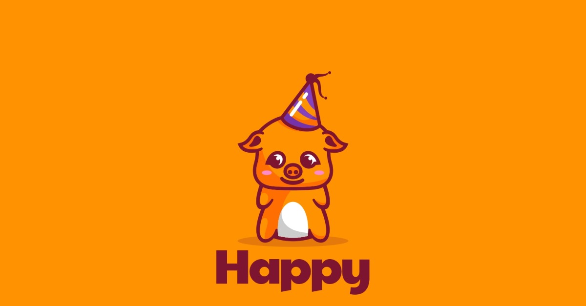 Happy Pig Cartoon Logo Style #220409 - TemplateMonster