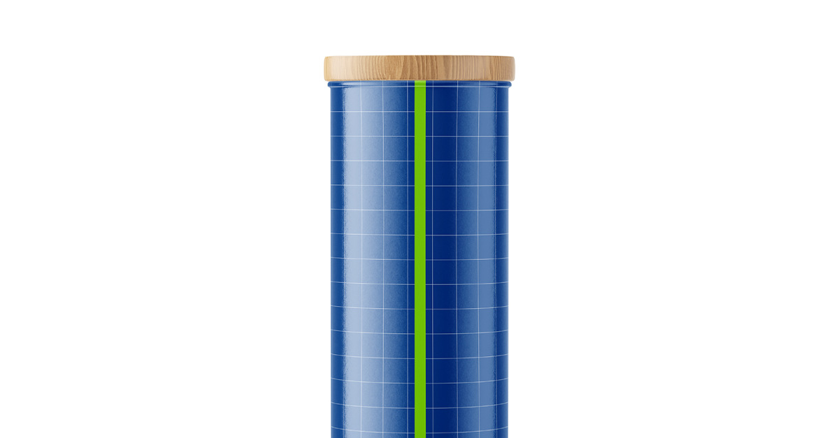 Glass Tube With Wooden Cap Mockup #220531 - TemplateMonster