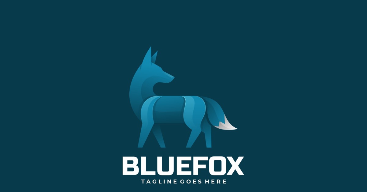 Blue Fox Gradient Logo Style #220776 - TemplateMonster