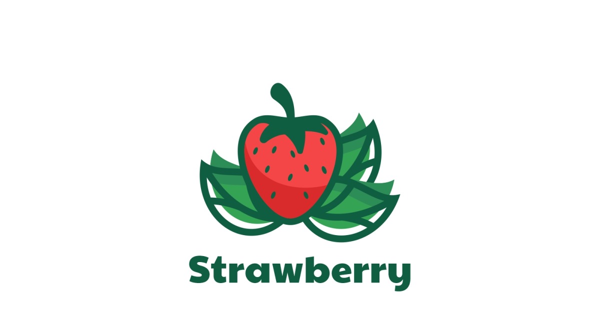 Çilek rengi maskot logosu #220790 - TemplateMonster