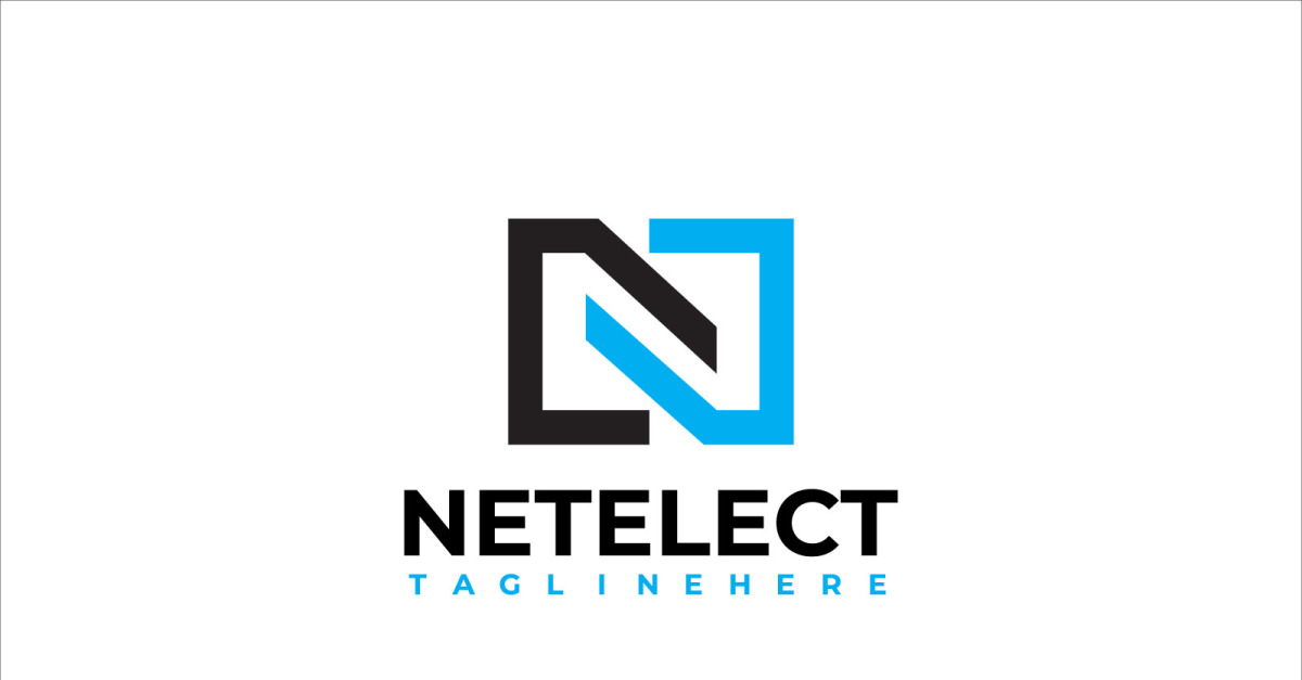 Modèle de conception de logo de lettre Netelec N