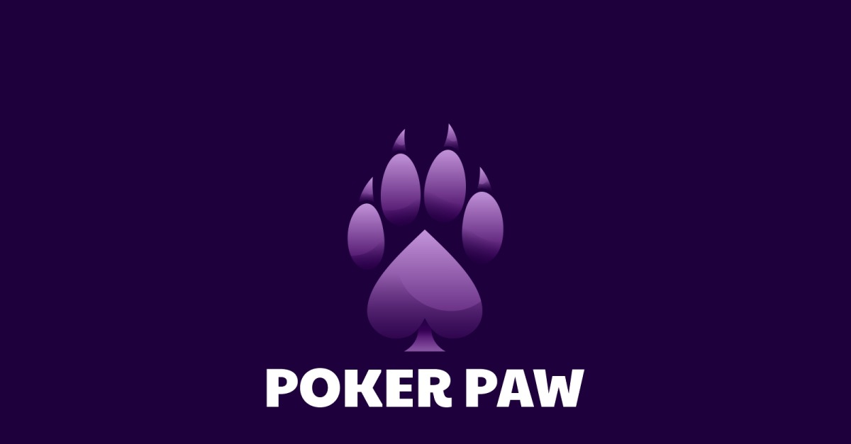 Poker Paw Gradient Logo Style #220961 - TemplateMonster