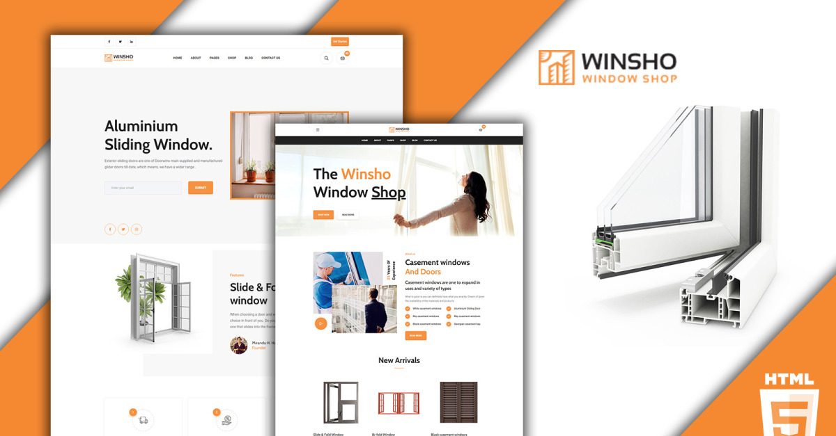 Winsho - Modèle HTML5 de vitrine #221032 - TemplateMonster