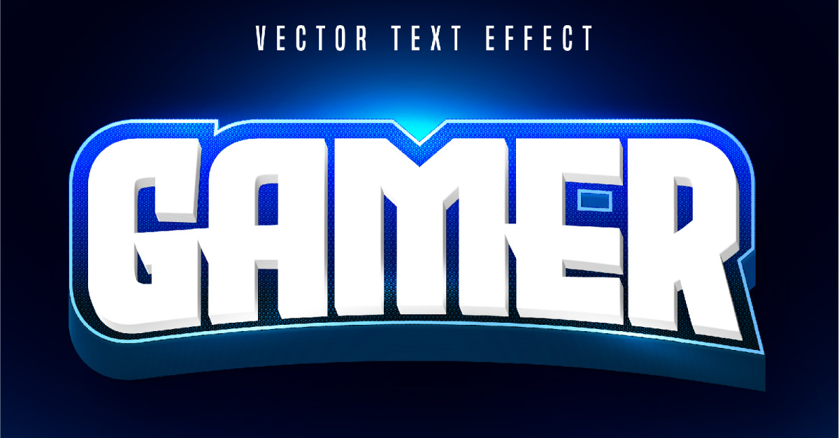 Gamer - Editable Text Effect, Cartoon Text Style, Graphics Illustration