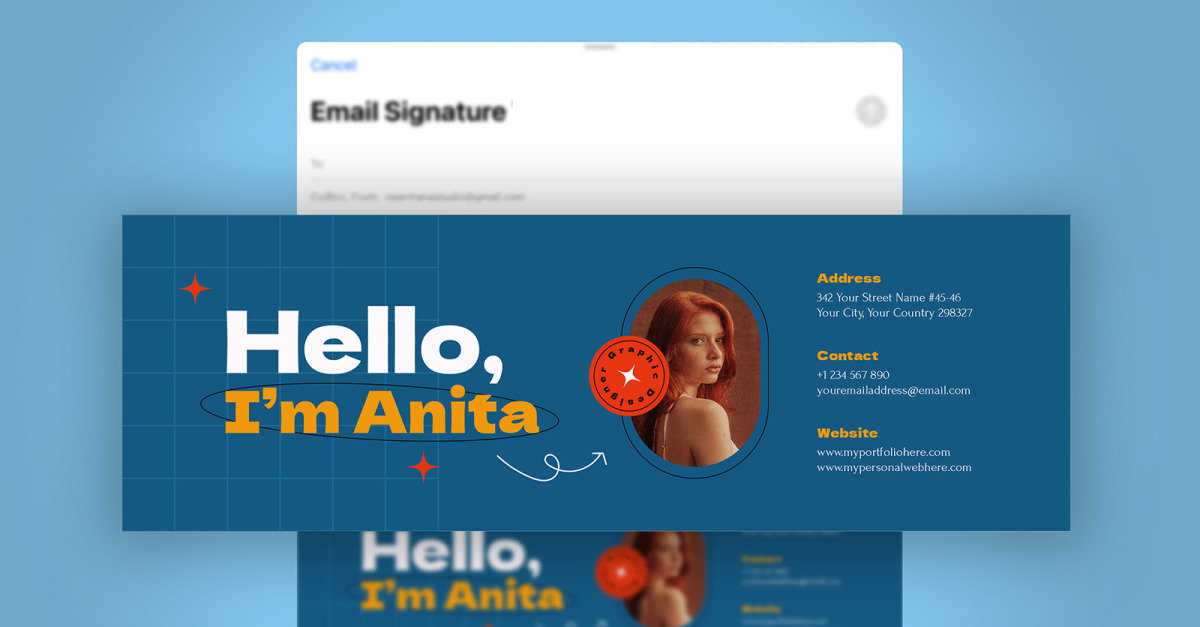 Retro Creative Email Signature #221177 - TemplateMonster