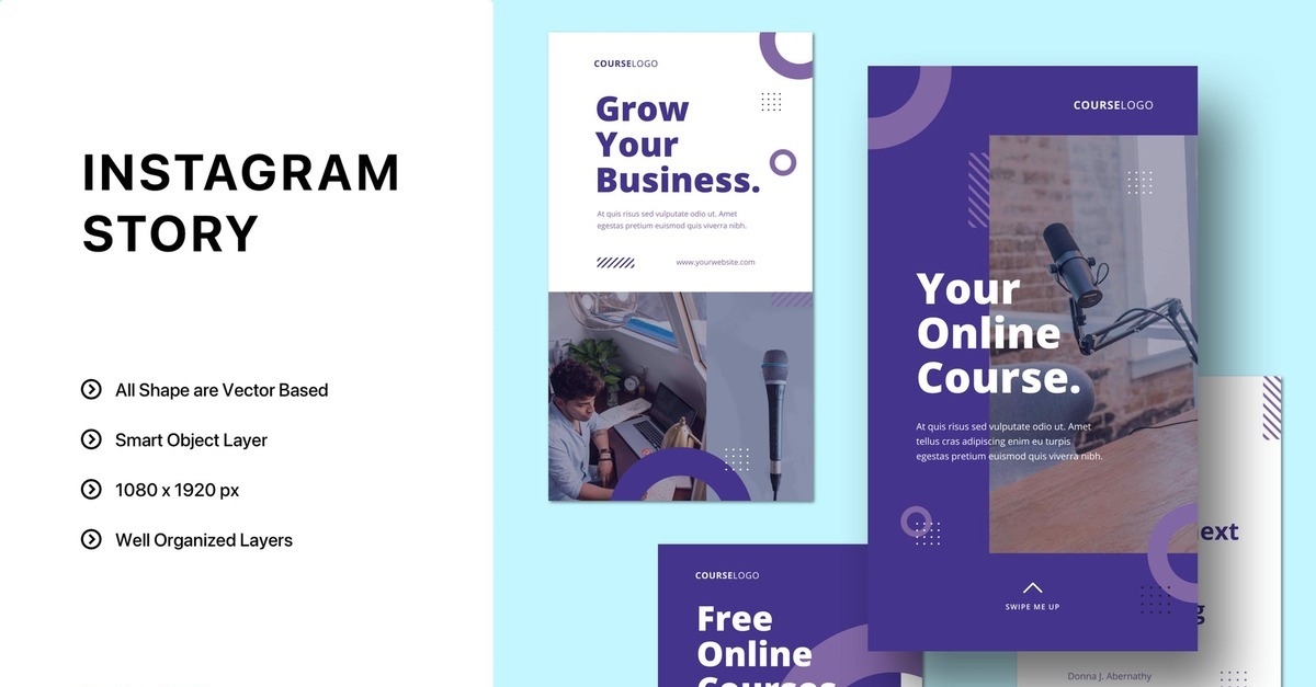 Simple Instagram Story Template #221109 - TemplateMonster