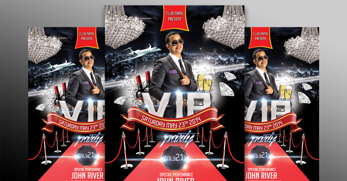 VIP Party - Flyer Template #221155 - TemplateMonster