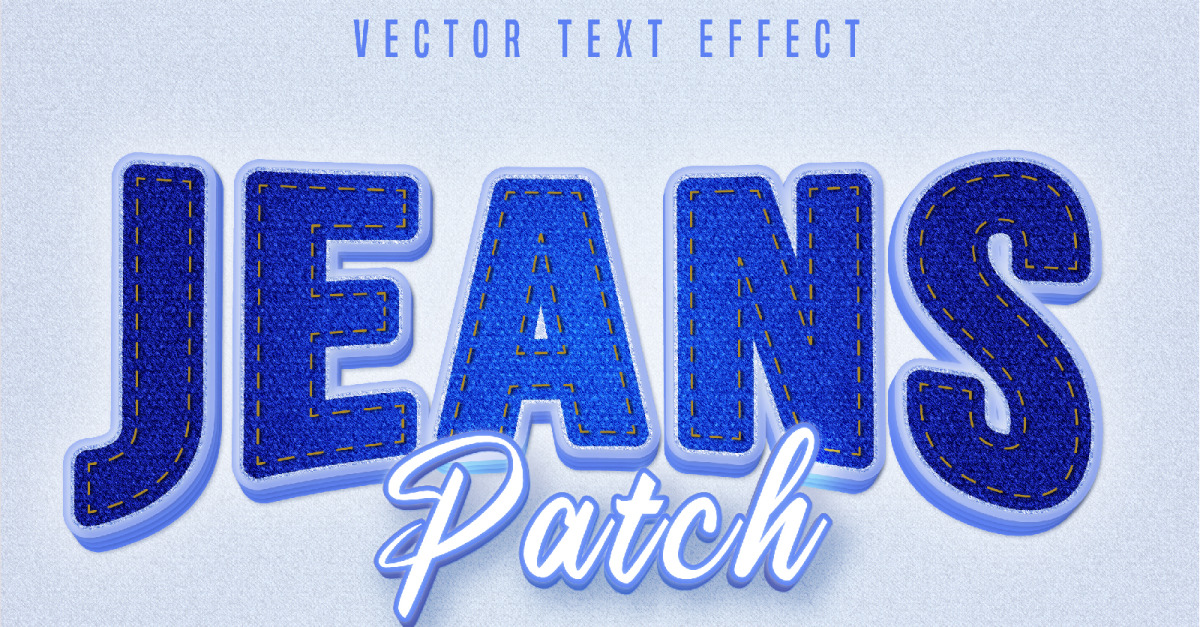 Jeans Pack - Editable Text Effect, Denim And Cartoon Text Style ...