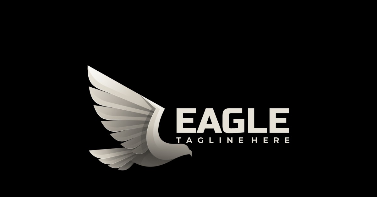 Vector Logo Eagle Gradient Style #221297 - TemplateMonster