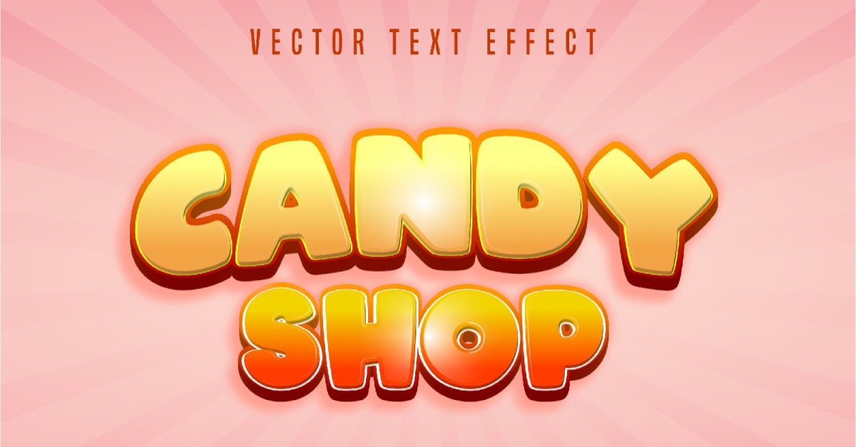 Candy Shop - Editable Text Effect, Cartoon And Comic Text Style ...