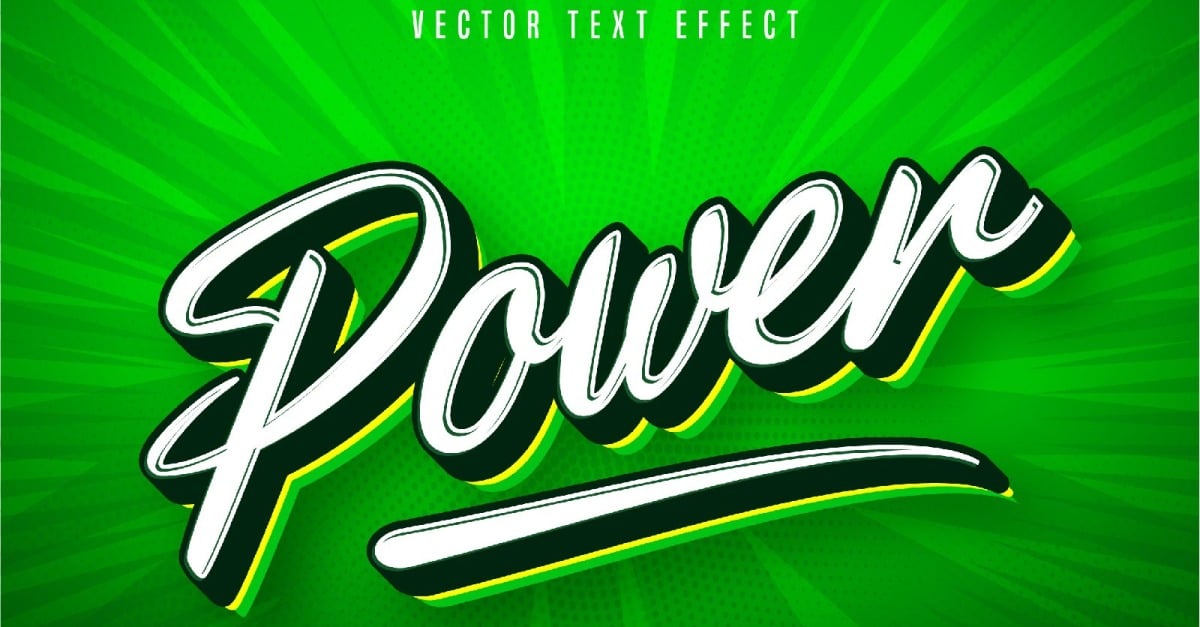 Power - Editable Text Effect, Minimalistic And Calligraphic Text Style ...