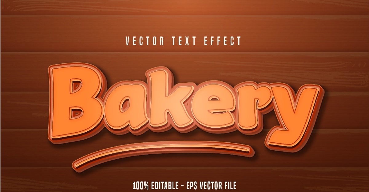 Bakery - Editable Text Effect, Cartoon And Comic Text Style, Graphics ...