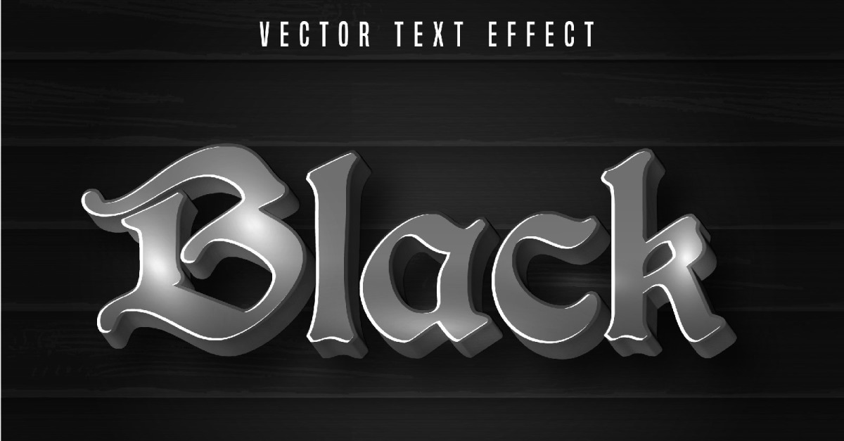 Black - Editable Text Effect, Cartoon And Comic Text Style, Graphics ...
