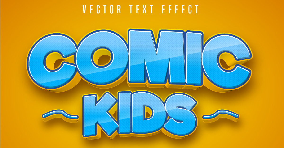 Comic Kids - Editable Text Effect, Cartoon And Comic Text Style ...