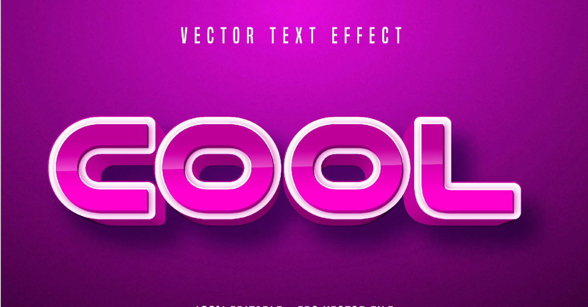 Cool - Editable Text Effect, Pink Color Cartoon And Comic Text Style ...
