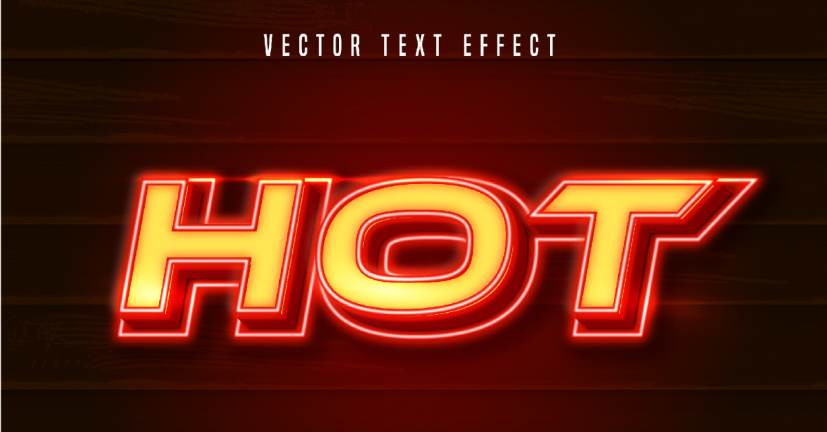 Hot - Editable Text Effect, Cartoon And Flame Text Style, Graphics ...
