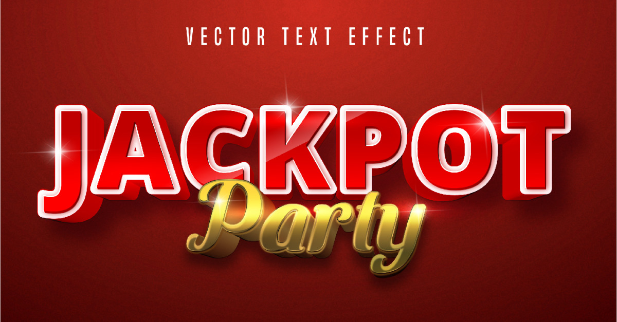 Jackpot Party - Editable Text Effect, Gold And Cartoon Text Style ...