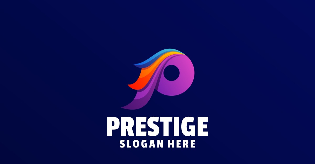 P Harfi Gradyan Renkli Logo Stili #221839 - TemplateMonster