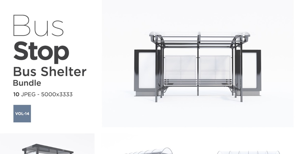 Bus Stop Sign Mockup Vol - 14 #221913 - TemplateMonster