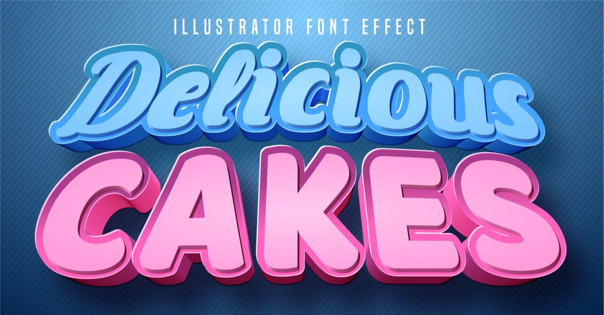 Delicious Cakes - Editable Text Effect, Comic And Cartoon Text Style ...