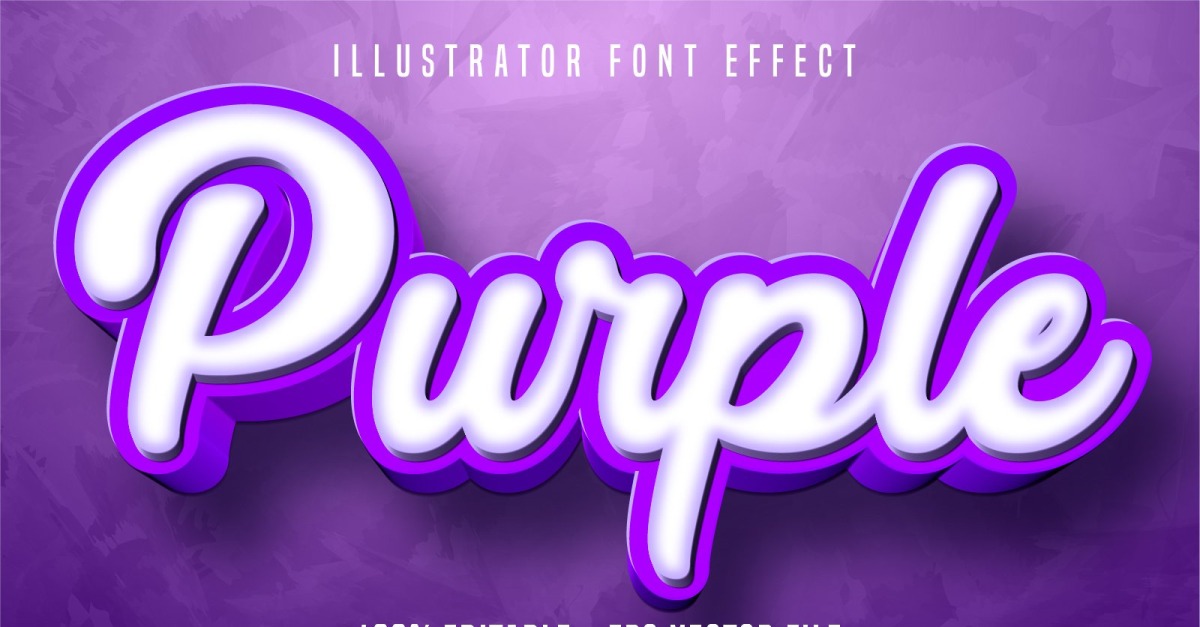 Purple - Editable Text Effect, Comic And Cartoon Text Style, Graphics ...