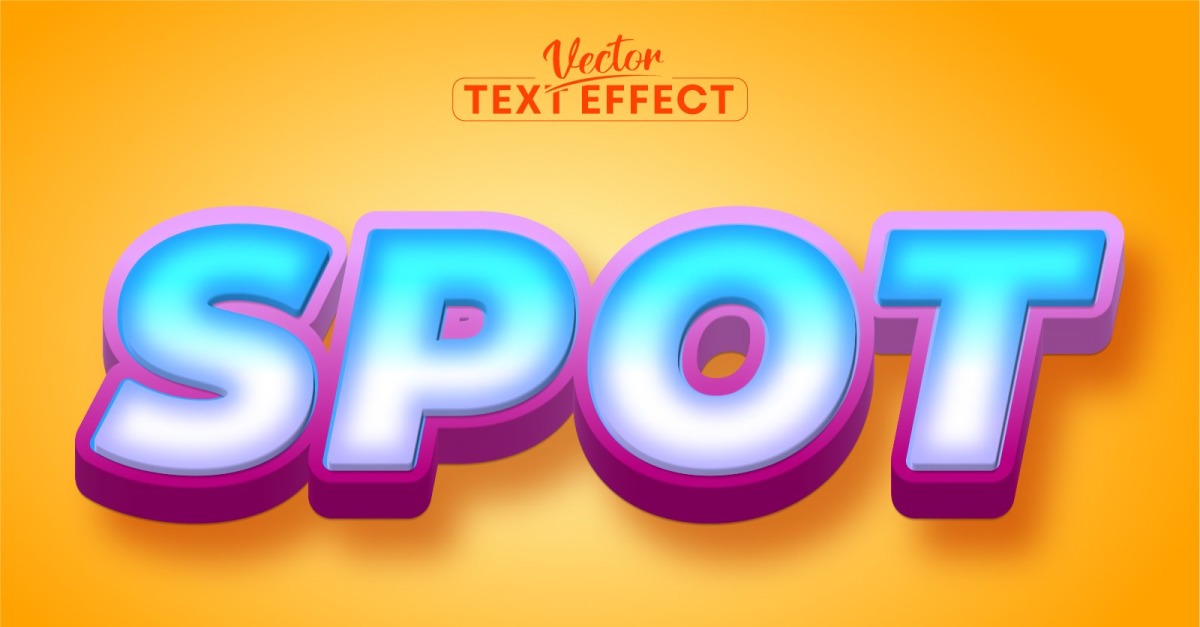 Spot - Editable Text Effect, Comic And Cartoon Text Style, Graphics ...