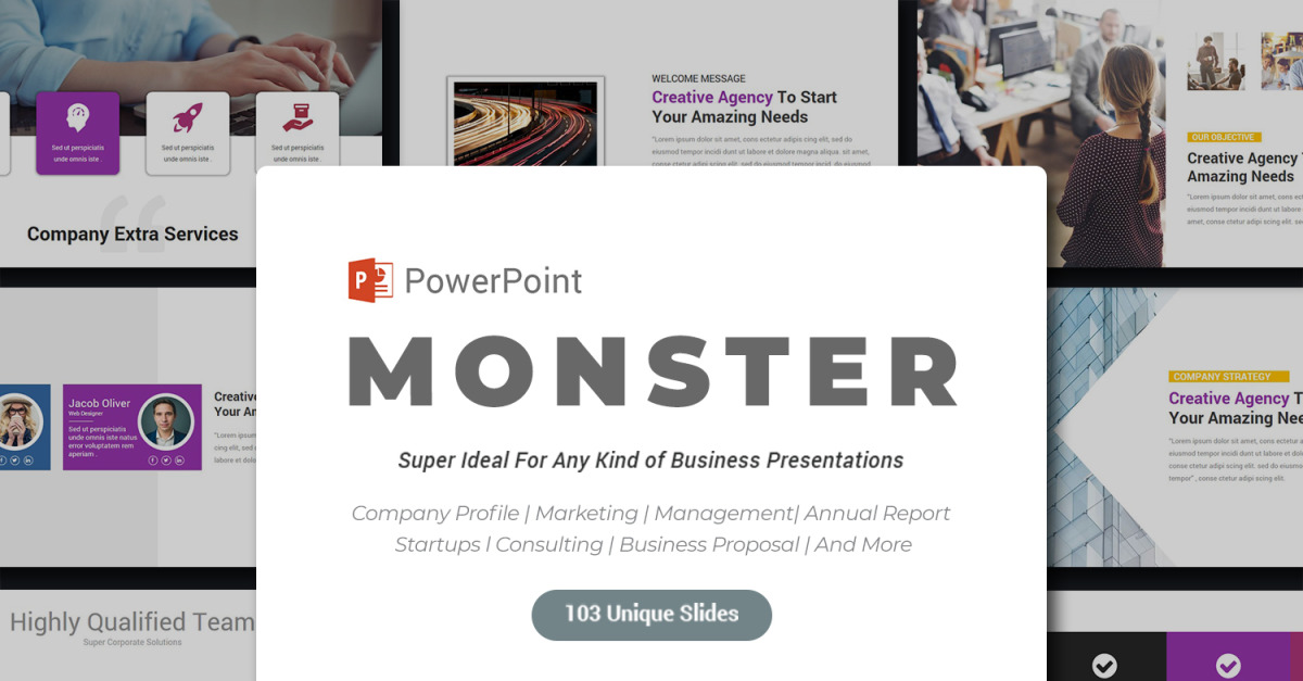 Monster PowerPoint Presentation Template - TemplateMonster