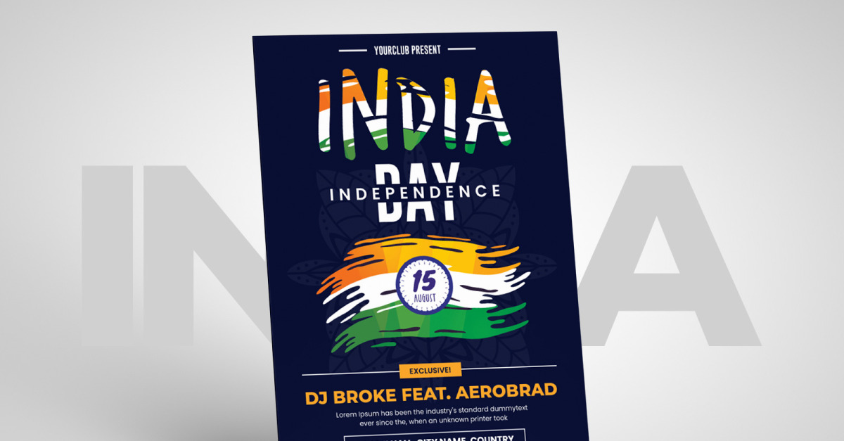 India Independence Day Flyer #222797 - TemplateMonster