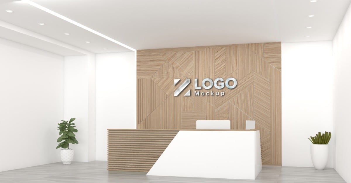 Office Reception Logo Mockup #223056 - TemplateMonster