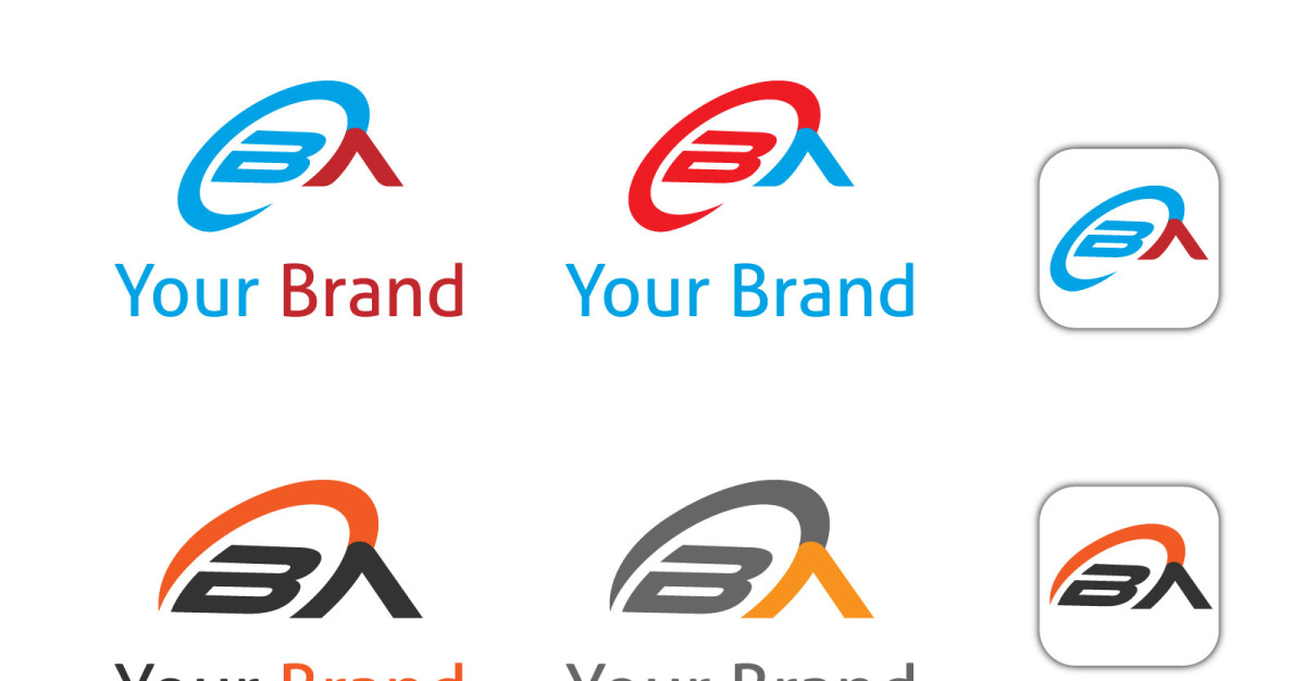 Modèle de conception de logo BA Modèle vectoriel.