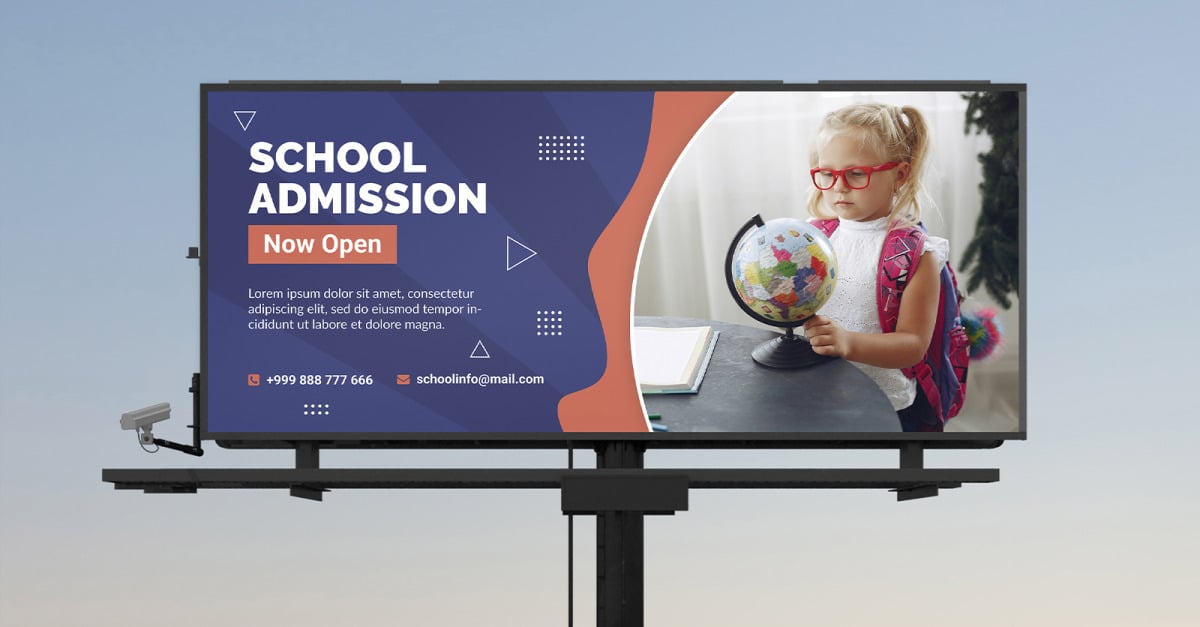 Minimalist School Billboard Templates - TemplateMonster