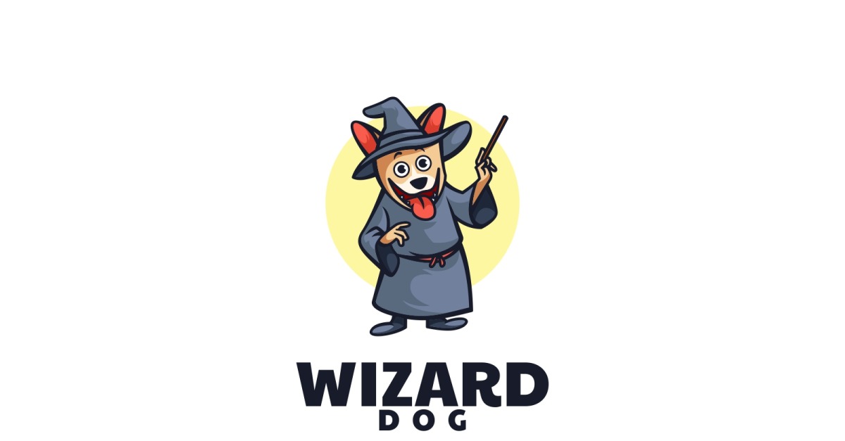 Wizard Dog Cartoon Logo Style #223618 - TemplateMonster