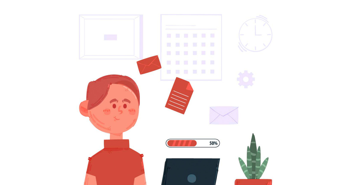 Work in Progress Concept Illustration - TemplateMonster