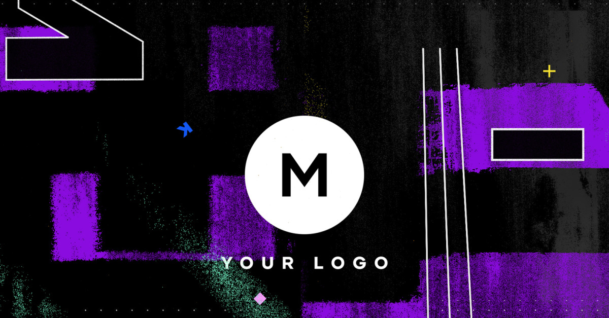 Grunge Distortion Logo Reveal - After Effects 模板
