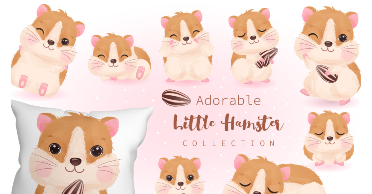 Söta små hamstrar - Illustration #224530 - TemplateMonster