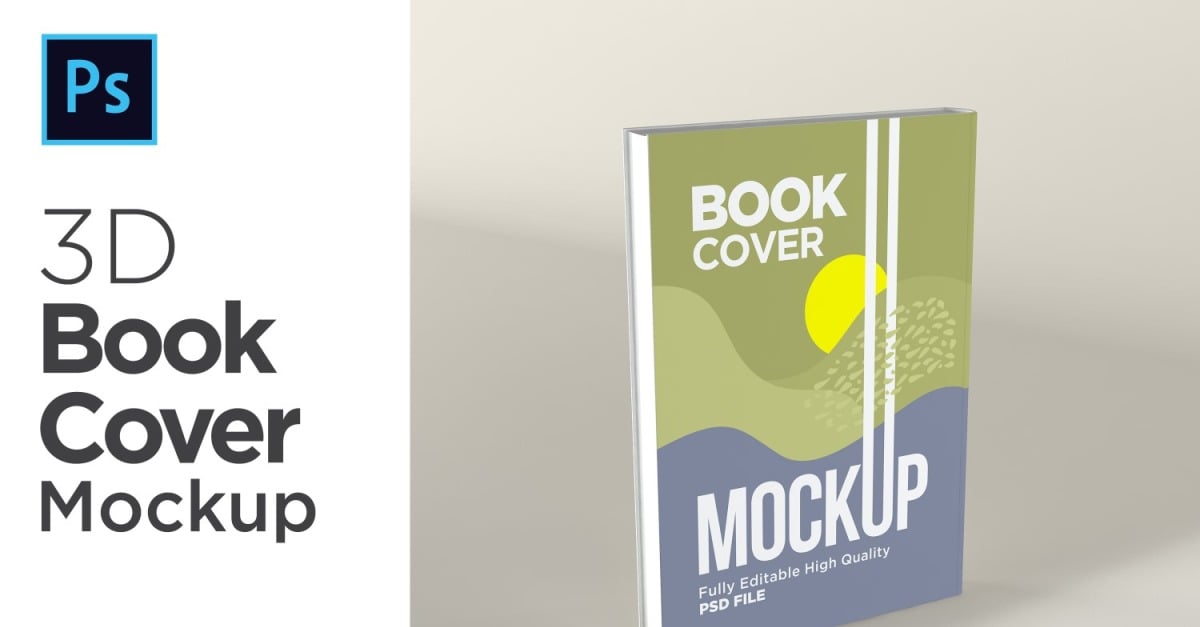Textbook Book Cover Mockup 3d Rendering Illustration
