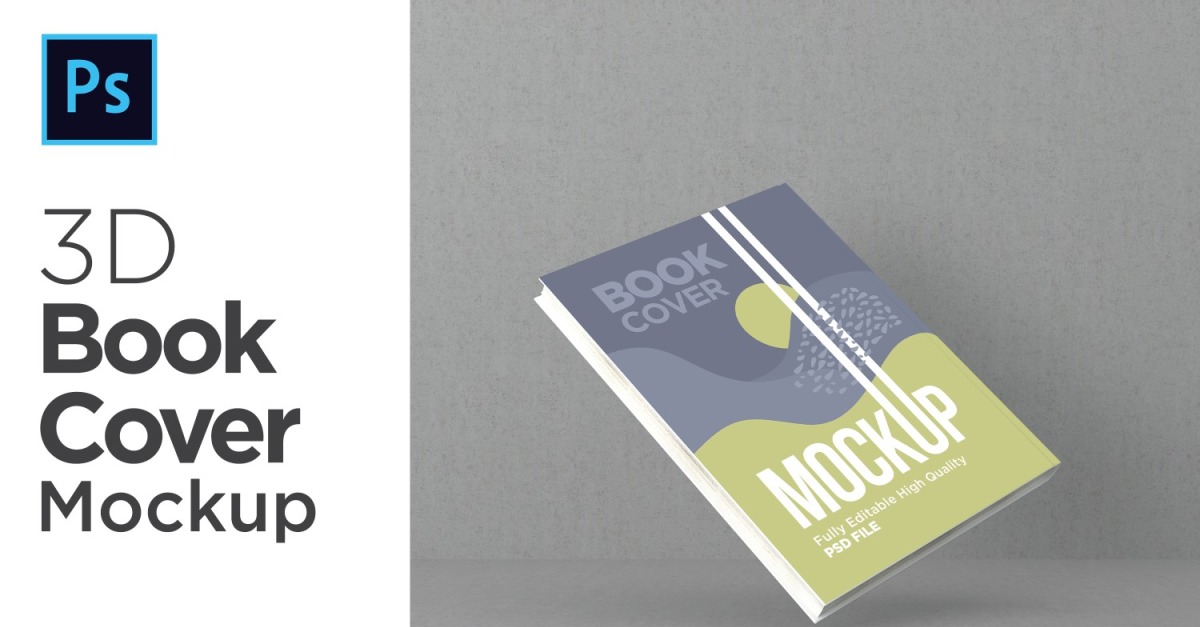 3d Rendering Books Cover Mockup Illustration Template