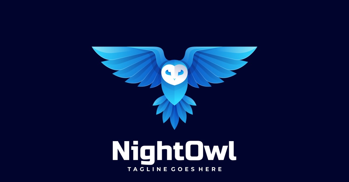 Gece Baykuşu Gradyan Logo Tarzı #224763 - TemplateMonster