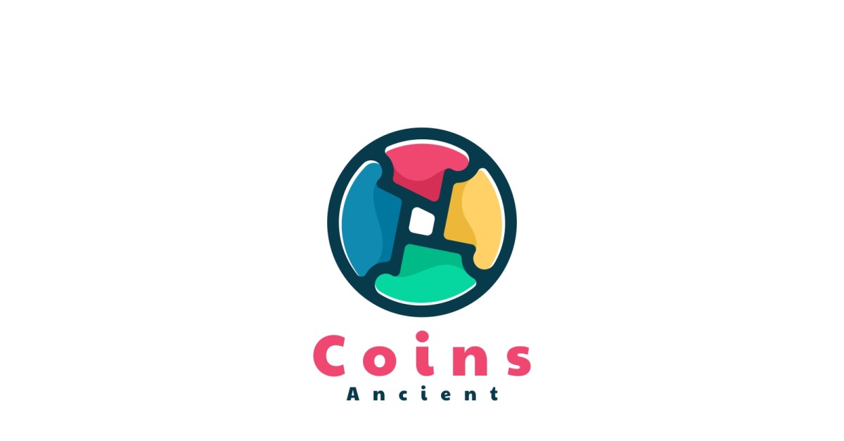 Coins Colorful Logo Style #224978 - TemplateMonster