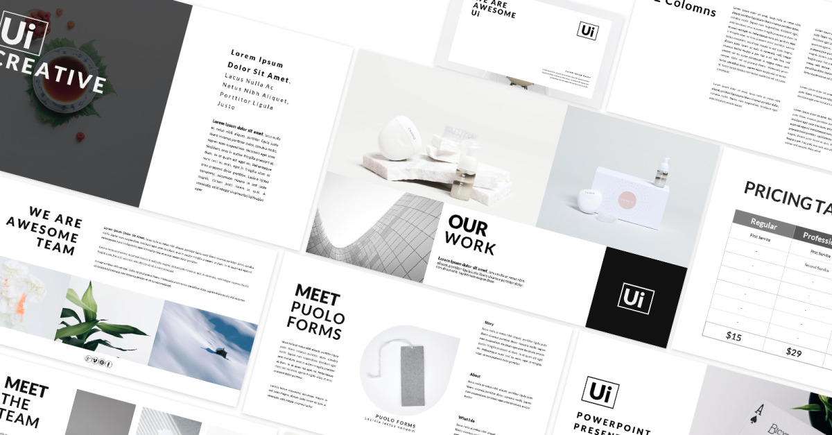 Ui Simple Clean Powerpoint Template #224942 - TemplateMonster