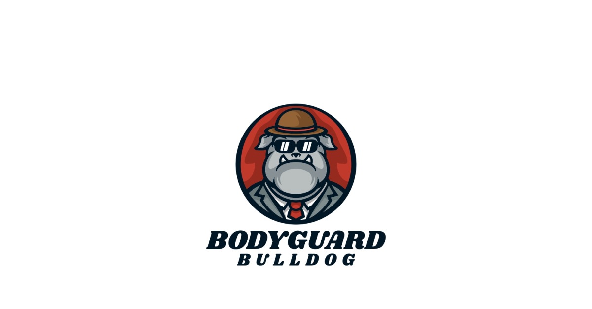 Bodyguard Bulldog Cartoon Logo #225123 - TemplateMonster