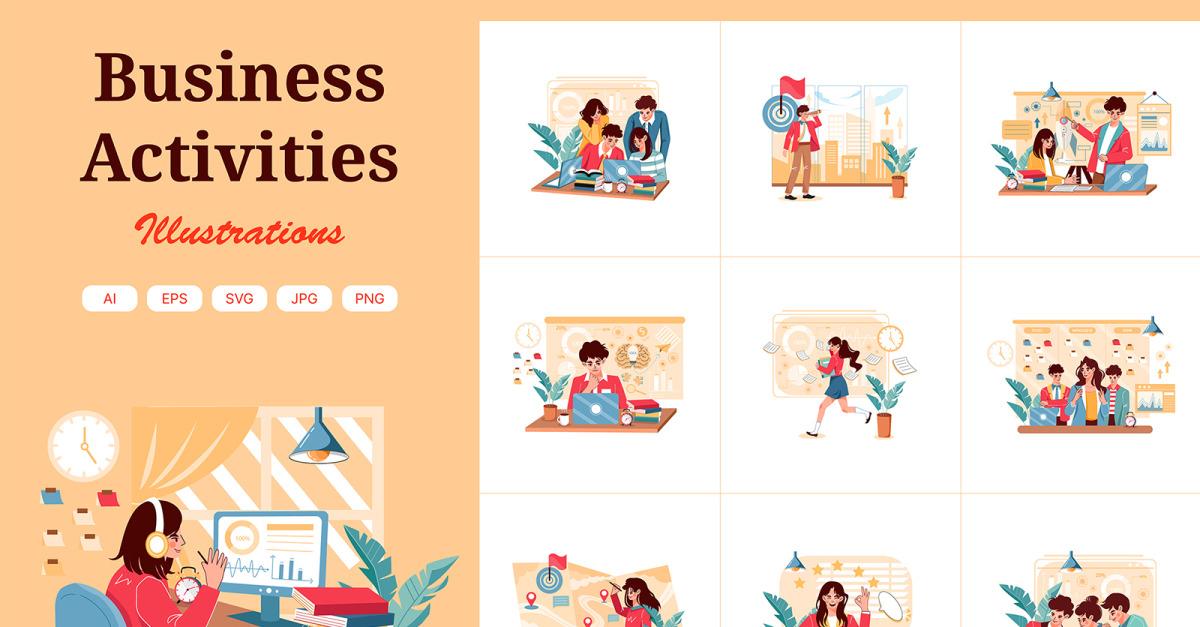M379_Business Activities Illustrations - TemplateMonster