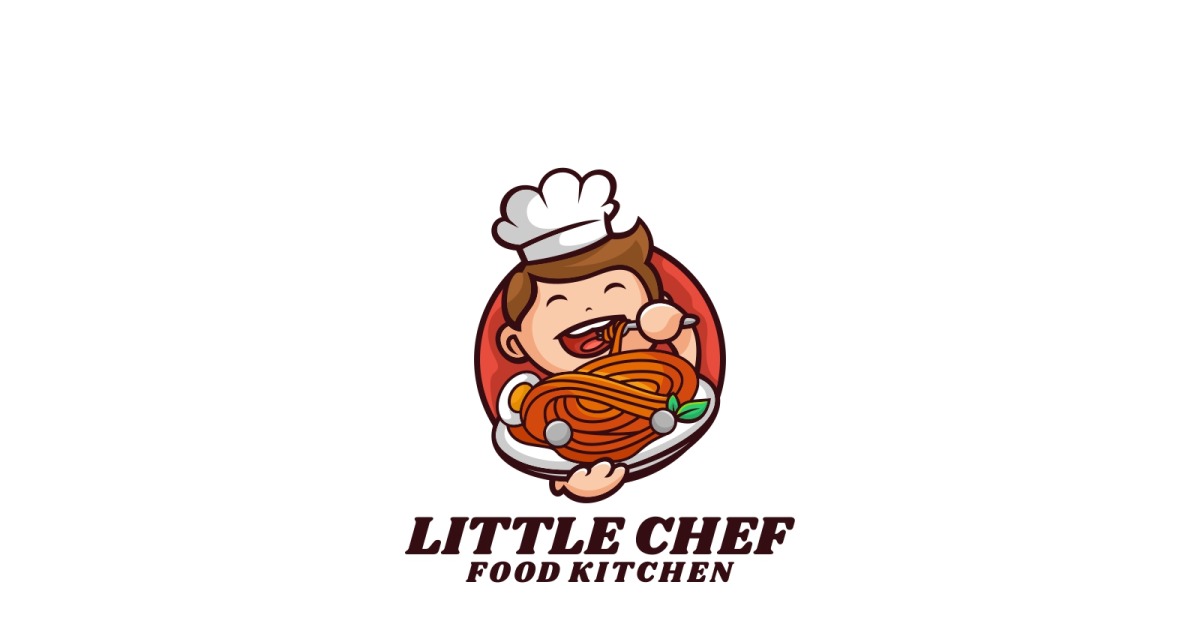 Little Chef Cartoon Logo Template #225373 - TemplateMonster