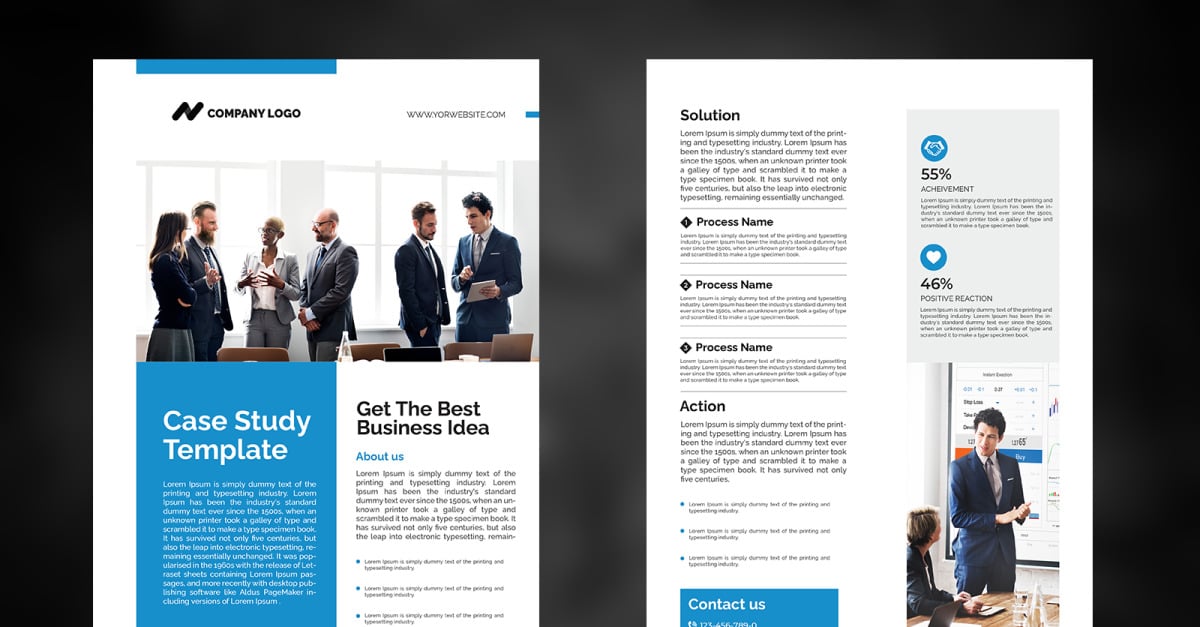 Professional Case Study Template V-4 - TemplateMonster
