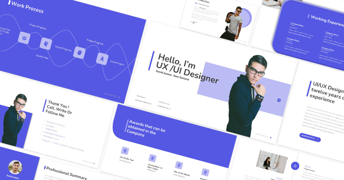 Resume Designer Ui Ux Google Slides Template
