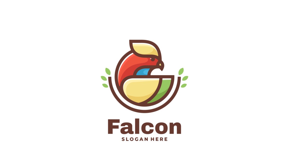 Falcon Simple Mascot Logo #225637 - TemplateMonster