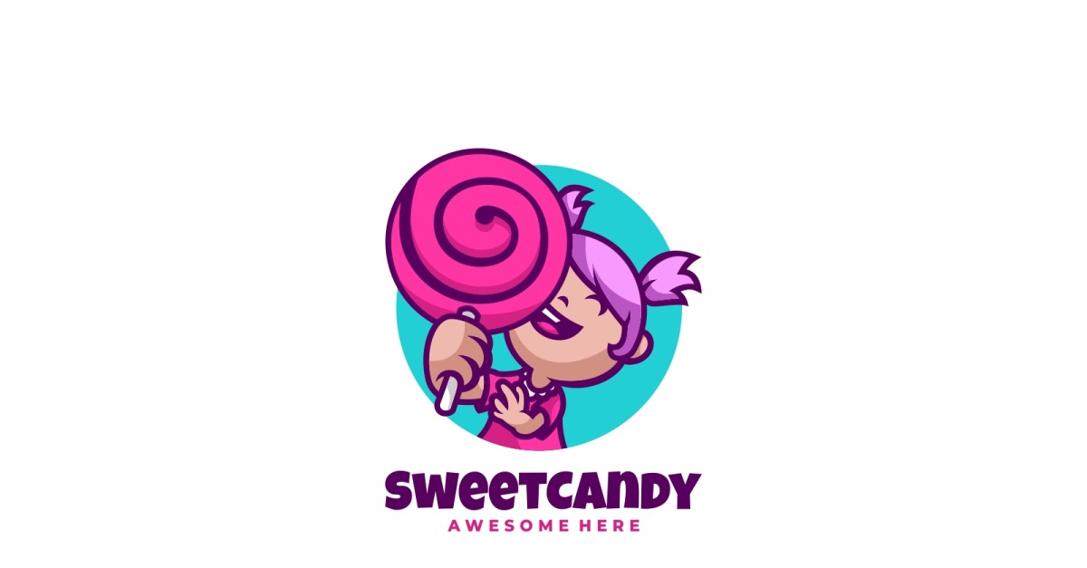 Sweet Candy Cartoon Logo Style #225633 - TemplateMonster