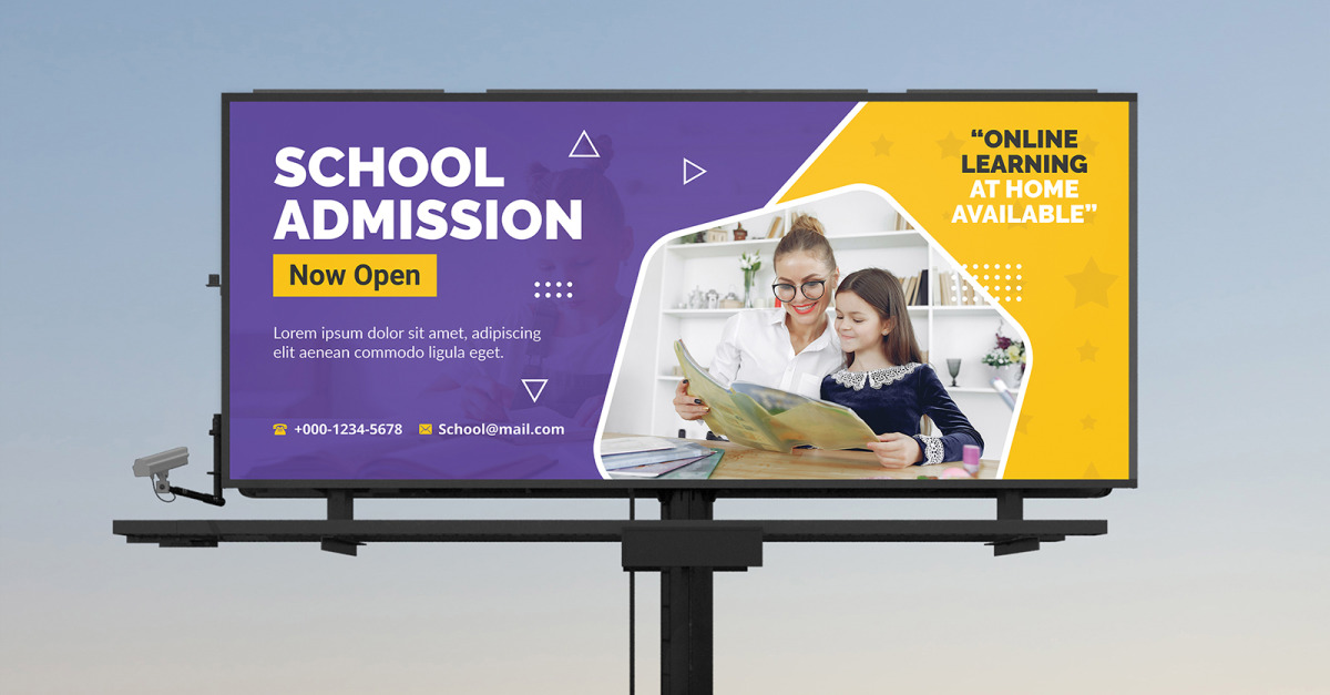 Modern School Billboard Banner Templates - TemplateMonster